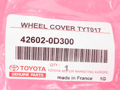 Genuine OEM Toyota 42602-0D300 15" Wheel Cover Hub Cap 2015-2018 Toyota ...