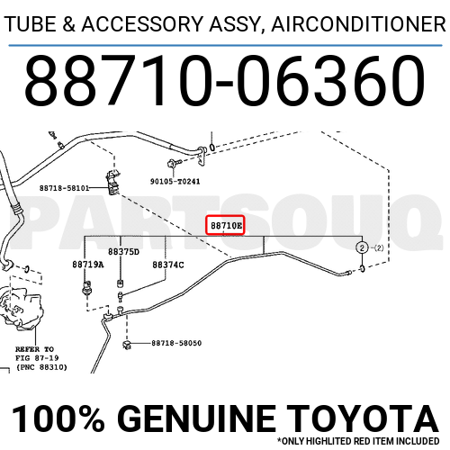8871006360 Genuine Toyota TUBE & ACCESSORY ASSY, AIRCONDITIONER | eBay