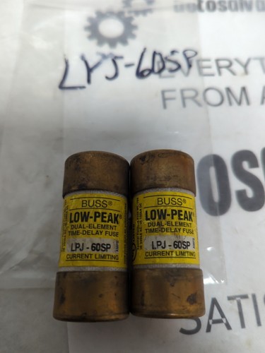 COOPER BUSSMANN,LPJ-60SP,LOW-PEAK 60 AMP FUSE LOT OF 2 NOS | eBay