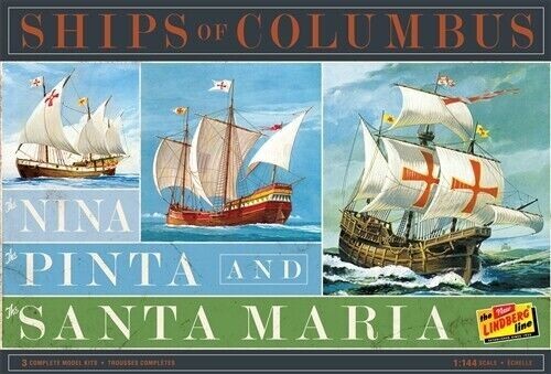 Lindberg Nina Pinta Santa Maria Plastic Model Ships 3 Pack NEW Columbus ...