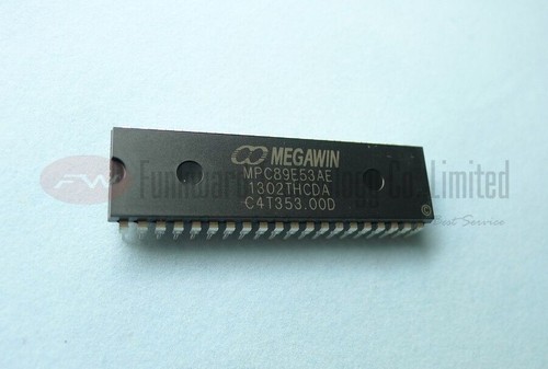 New Megawin MPC89E53AE MPC89E53 (8051) 48MHz 8BIT MCU DIP40 x 1pc #A6-3 ...