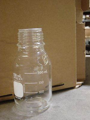 Corning Pyrex Reusable 250ml Glass Media Storage Bottles 1395-250 | eBay