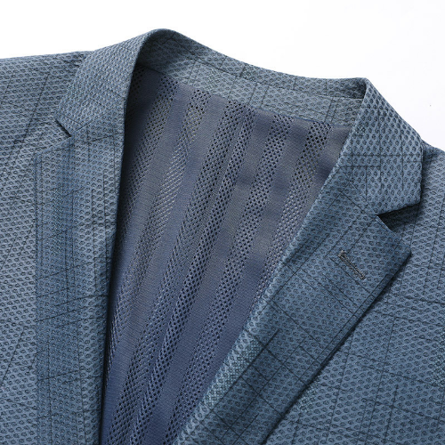 Lightweight Breathable Men Blazer New Men's Business Casual Plaid Suit ...