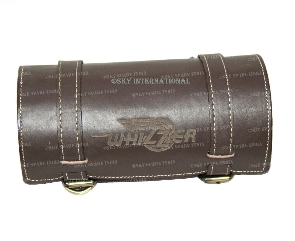 Brown Leather Tool Bag For Vintage Pacemaker Whizzer Motorcycle Moped ...