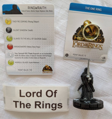 WizKids Heroclix Lord of the Rings The One Ring S101 and 006 Ringwraith ...