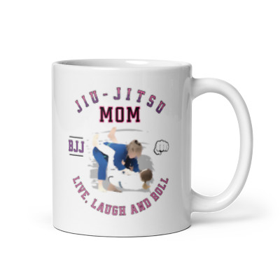 Jiu Jitsu Mom Coffee Mug Live Laugh And Roll White Glossy Mug | eBay