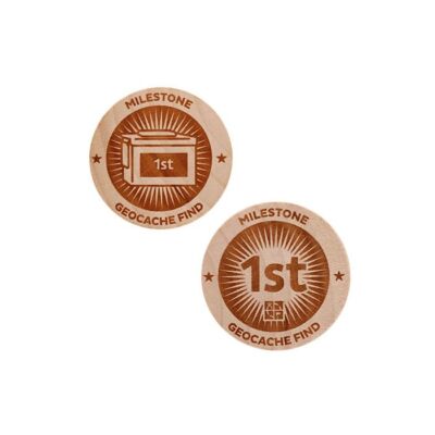 Wooden Nickel SWAG Coin - 1st FTF - First Finder Geocaching Wood Coin ...