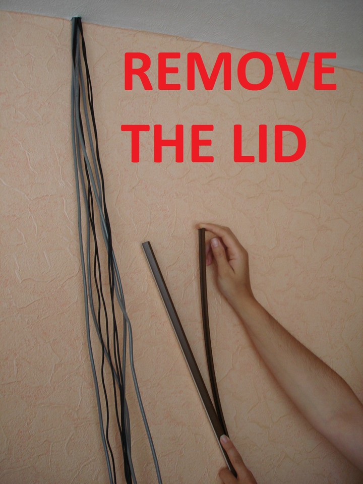 Self Adhesive Mini Trunking White Brown Electrical Cable Conduit Wire ...