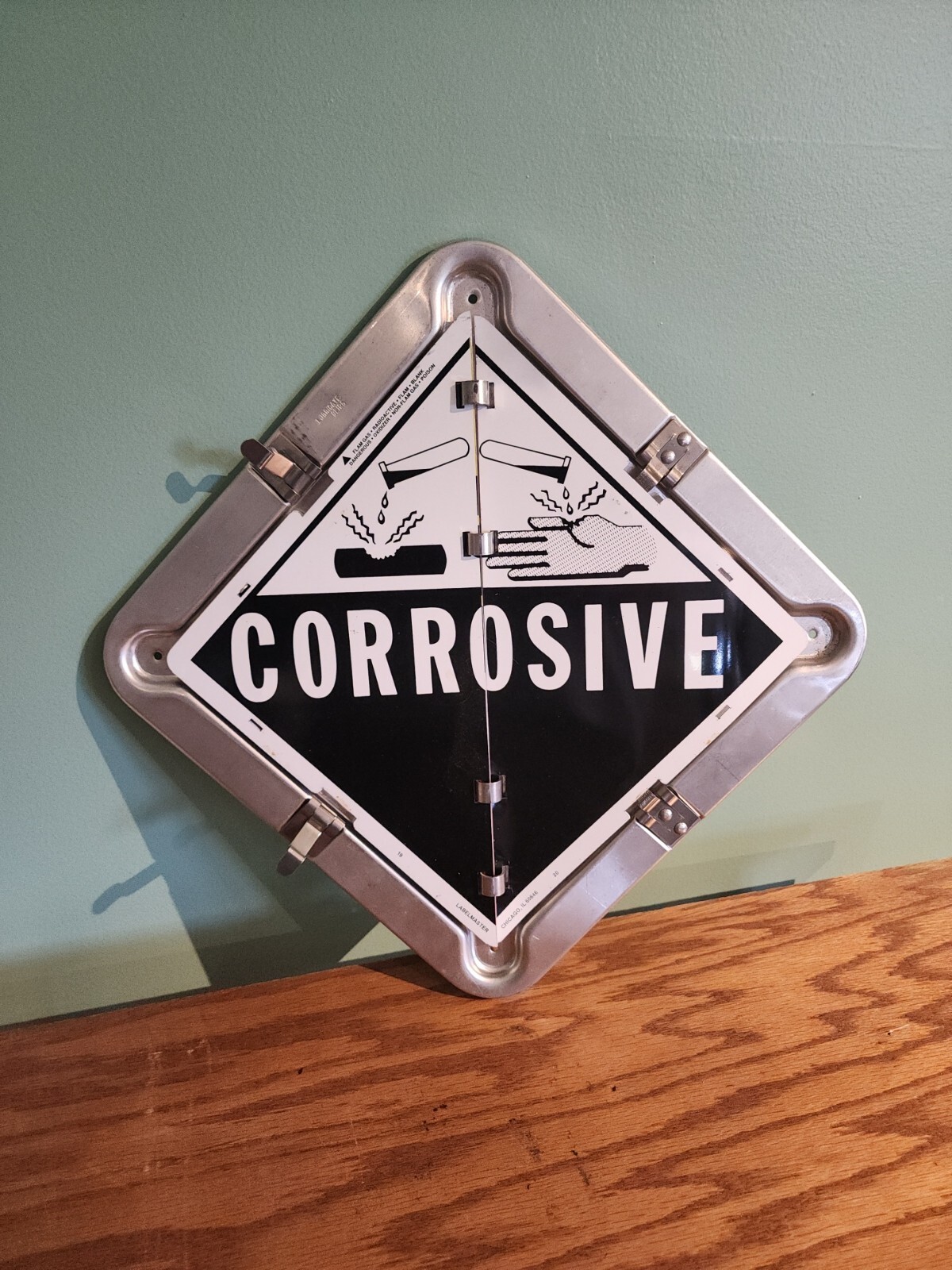 Industrial Truck Safety Flip Placard Sign Shipping Poison Radioactive 8 ...