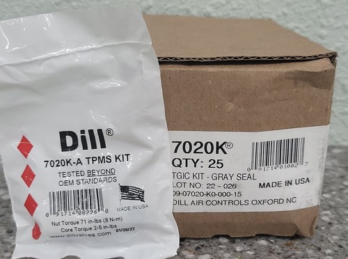 Dill 7020K-A TPMS Sensor Valve Stem Service Kit 25 Count | eBay