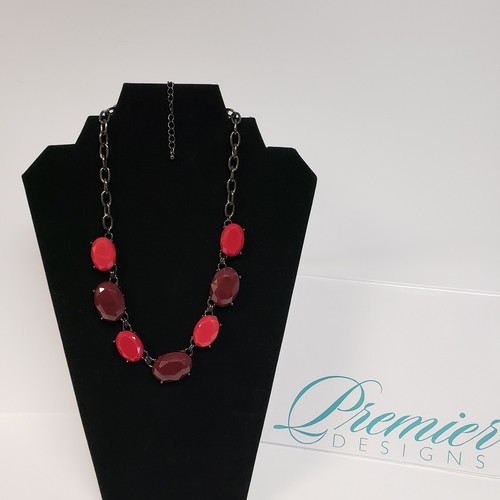 Premier Designs Berrylicious Pink Purple Faceted Acrylic Gun Metal ...