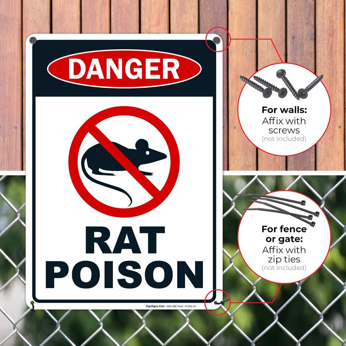 Rat Danger Zone Sign