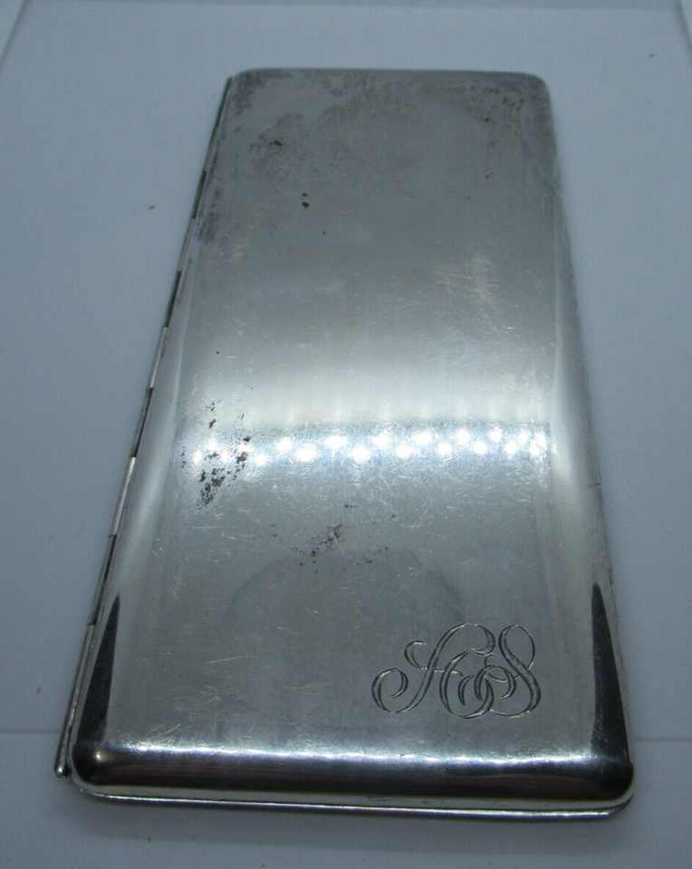 Vintage Silver Large Cigarette Case With Slide Lock System 950 silver ...