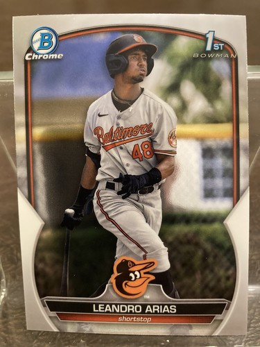 2023 Bowman Chrome Leandro Arias 1st Bowman Base #BCP-84 Orioles | eBay
