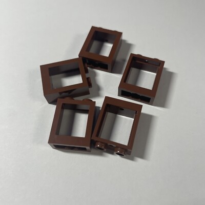 LEGO® 5x Fenster 1x2x2 60592 NEU New Rot Braun Reddish Brown | eBay.de