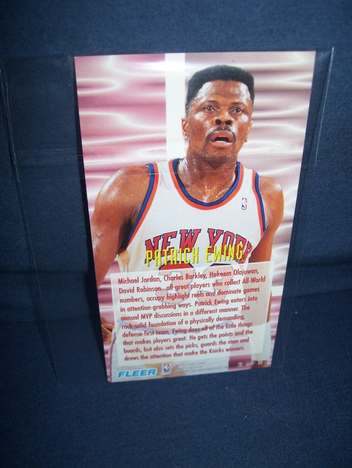 Patrick Ewing Gamebreaker #2 NBA Jam Sessions Oversized Card 1994/1995 ...
