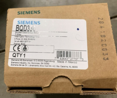Siemens BQD330 Circuit Breaker 783643277373| eBay