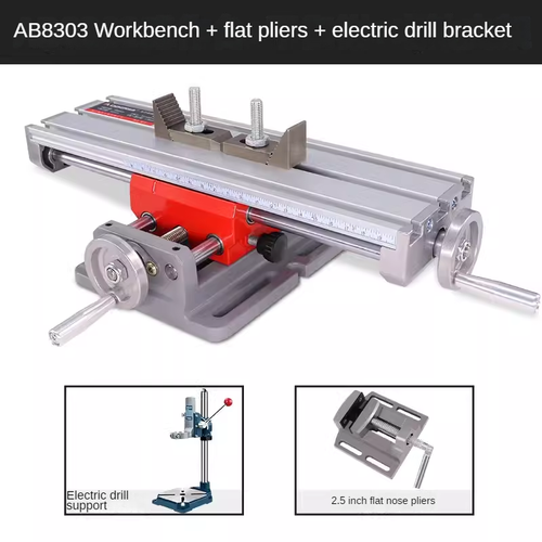 Cross Multifunctional Workbench Table Drilling Drill Stand Sliding ...
