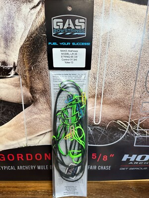 Gas Bowstrings Mathews Lift Lift X 33 Bow Strings Set Flo GREEN Black ...