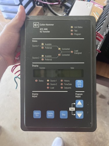 Eaton Cutler Hammer 2d78580g13 Transfer Switch Module Controller ATC ...