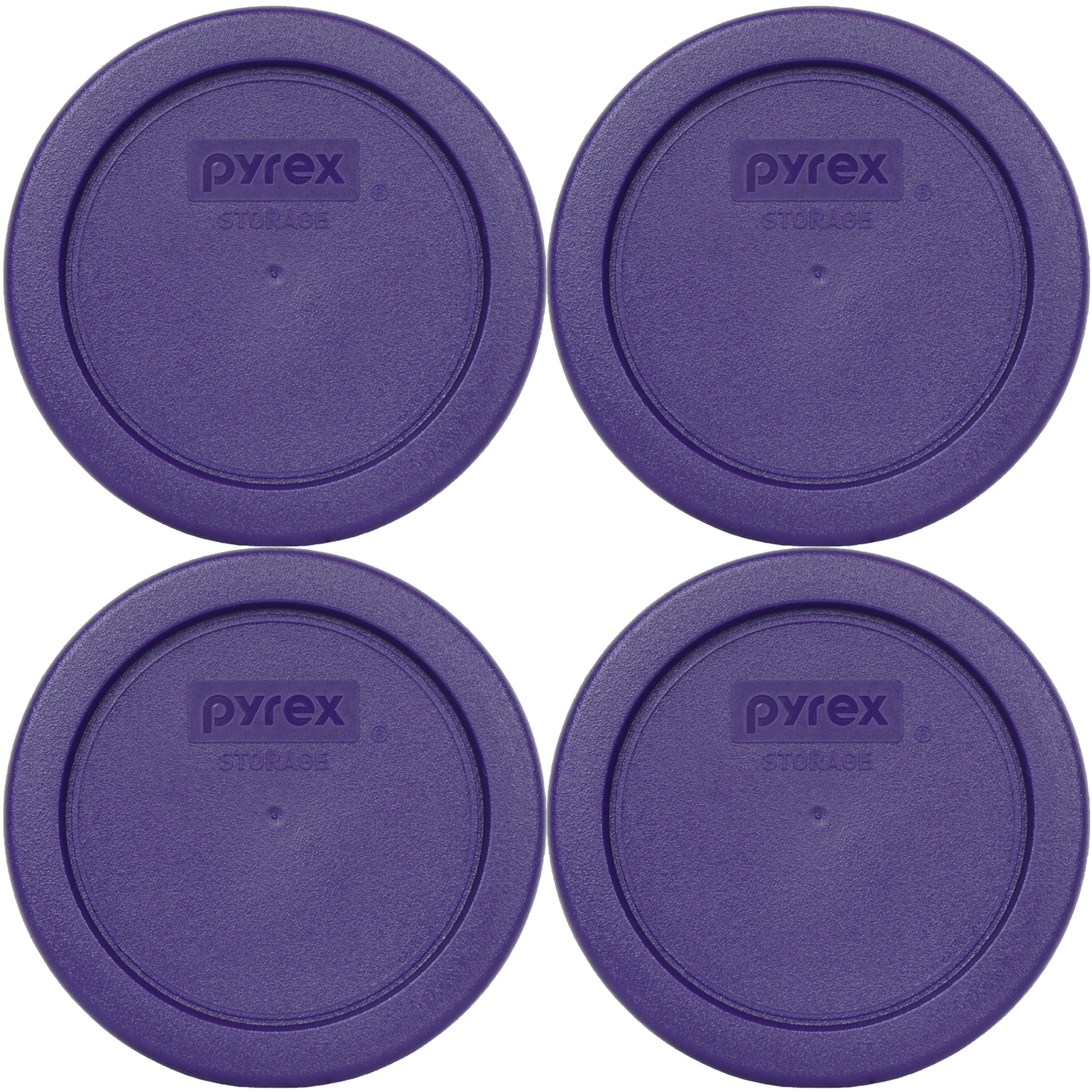 Pyrex 7202-PC Plum Purple Plastic Replacement Storage Lid Cover (4-Pack ...