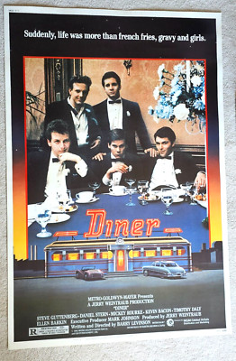 DINER ORIGINAL ROLLED MOVIE POSTER 40X60 STEVE GUTTENBERG KEVIN BACON ...