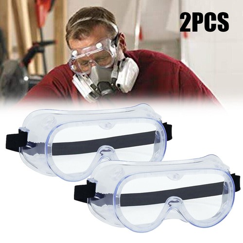 Safety Goggles Protective Eye Glasses Chemical Lab Work Anti Fog Clear ...