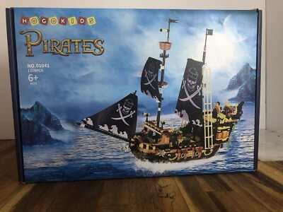 HOGOKIDS Pirate Ship Mini Building Blocks Kit & Boat and Ship Model Kit ...