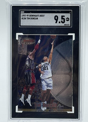 1997-98 Bowman's Best Tim Duncan Rookie RC #106 SGC 9.5 Mint+ HOF ...