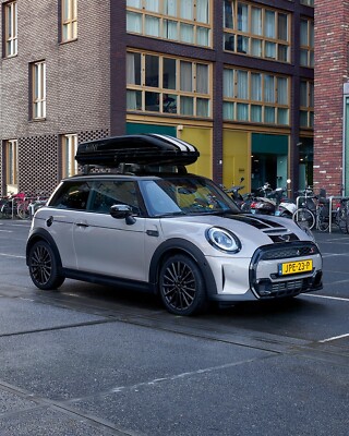 Genuine MINI F56 3dr 320l Black Roof Box and Roof Bars 82732223388 ...