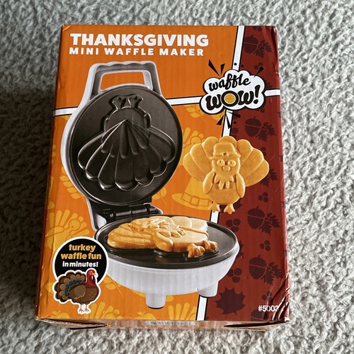 CucinaPRO MINI WAFFLE MAKER Thanksgiving Turkey-Shaped Holiday Party ...