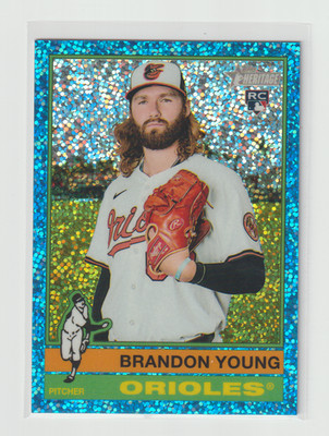 2025 Topps Heritage-Brandon Young Rookie Blue Sparkle #676-Baltimore ...