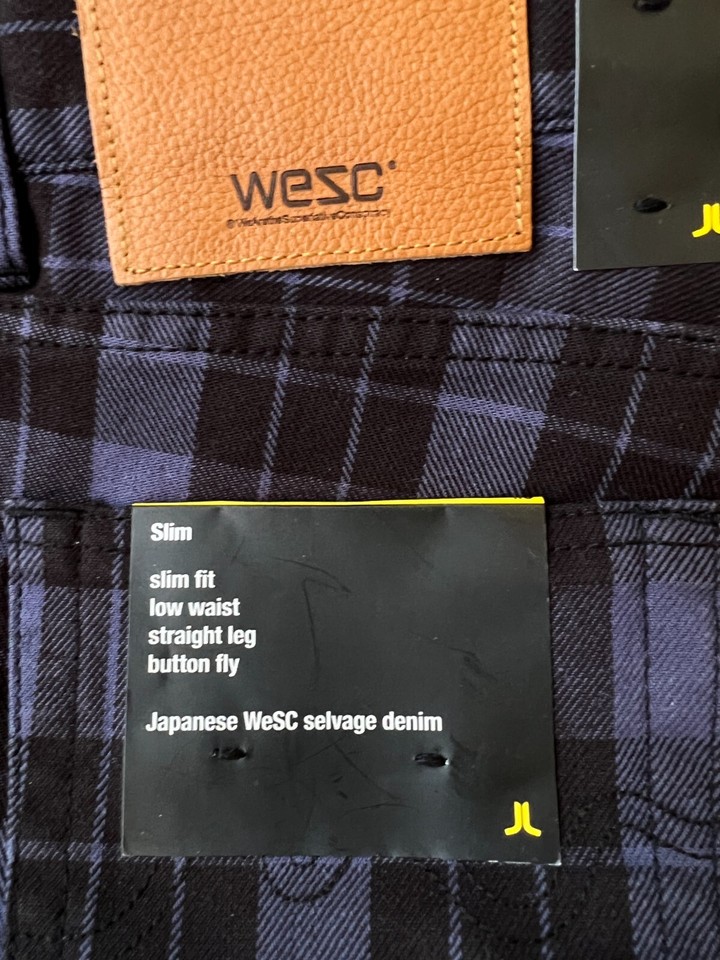 WESC Slim Fit Denim Size 29x32 Mens Jeans Straight Leg Brand New! | eBay