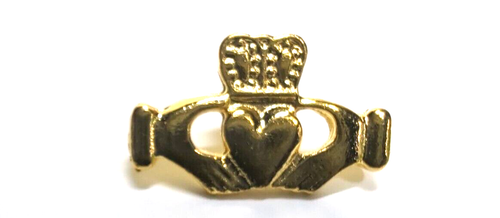 Vintage oldstock irish celtic claddagh goldtone clutch lapel pin | eBay