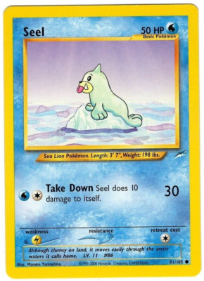 Seel Vintage Pokemon Neo Destiny TCG Card 81/105 | eBay