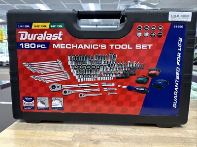 Duralast 1/4",3/8",1/2" Drive Mechanics Tool Set - 180 Piece (61-950 ...