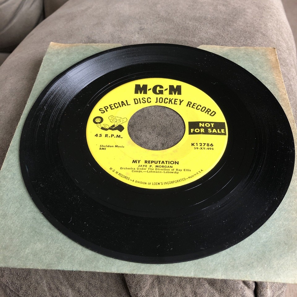 Jaye P. Morgan - My Reputation Special Disc Jockey Record 45. Not For ...