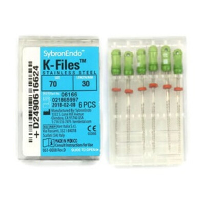 Kerr Dental 06166 SybronEndo Stainless Steel Endodontic K-Files 30mm ...