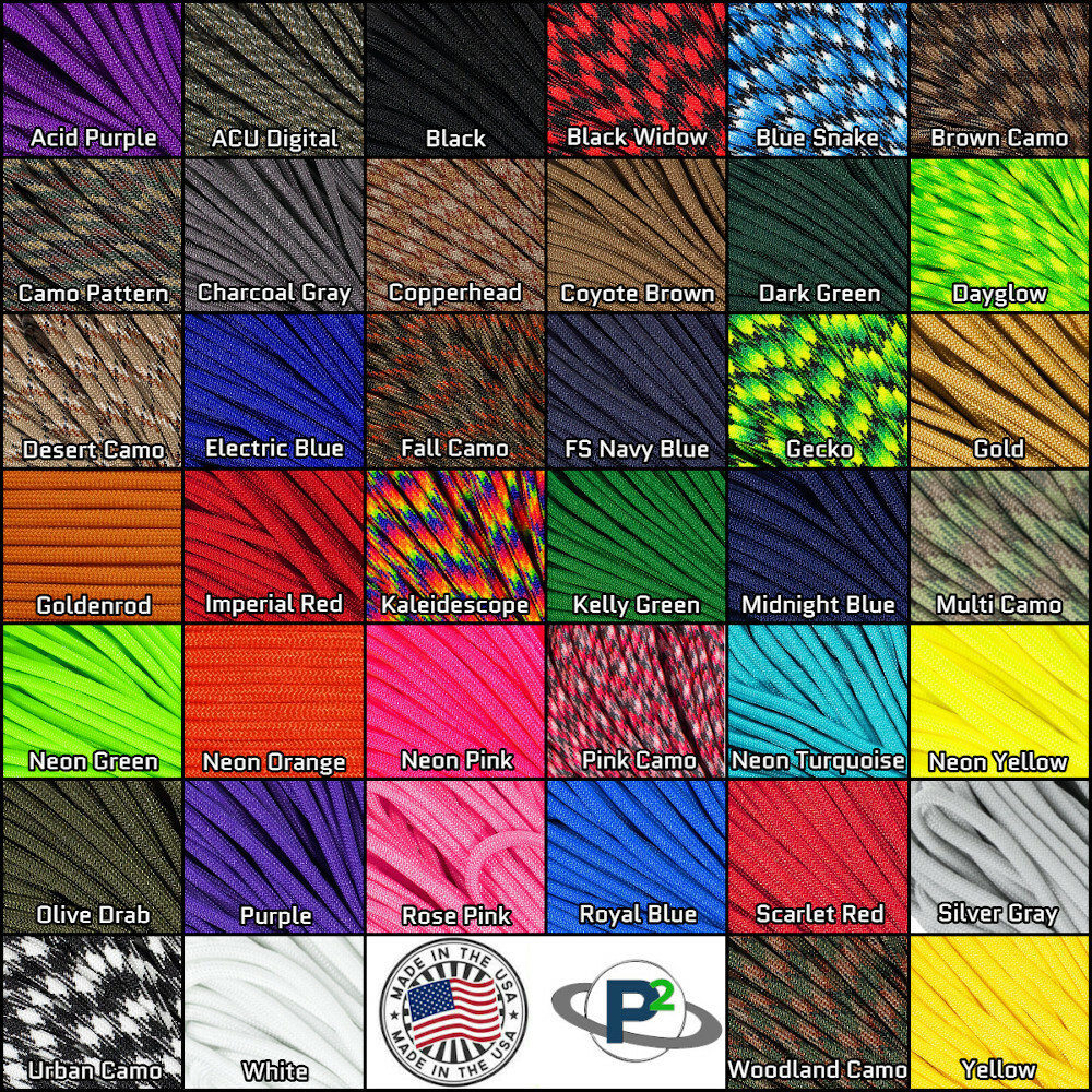 Paracord Color Chart Braided Diamond Wide Slip Dog Collar Knotted