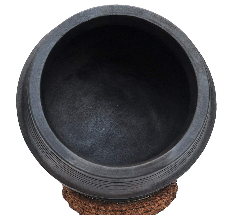 Terracotta Clay Pottery Mud Earthen Cooking Pot Combo Black 3 L each ...