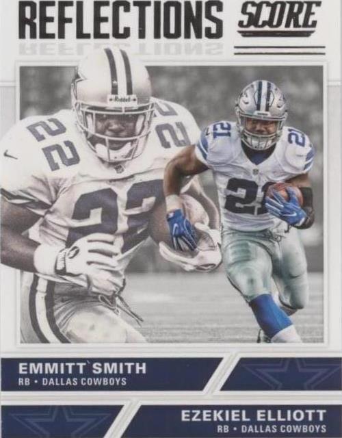 2017 Score - Reflections Emmitt Smith, Ezekiel Elliott #3 for sale ...