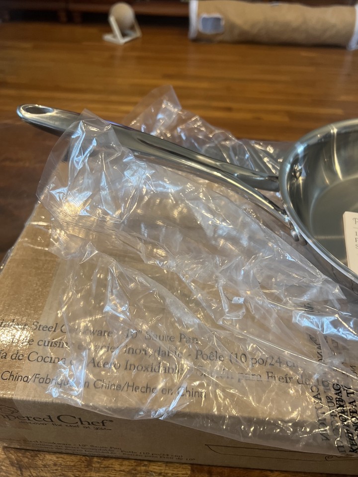 Pampered Chef 10" Stainless Steel Cookware Saute Pan #2887 - New In Box ...