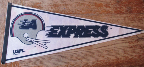 Vintage USFL, 1982 Two Bar Helmet LA Express Football Felt Pennant | eBay