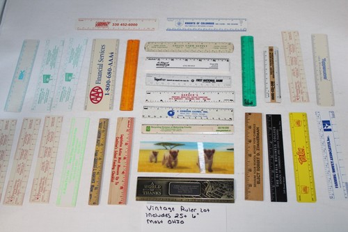 Vintage Ruler lot of 25, Advertising, Mostly Ohio, 6" | eBay