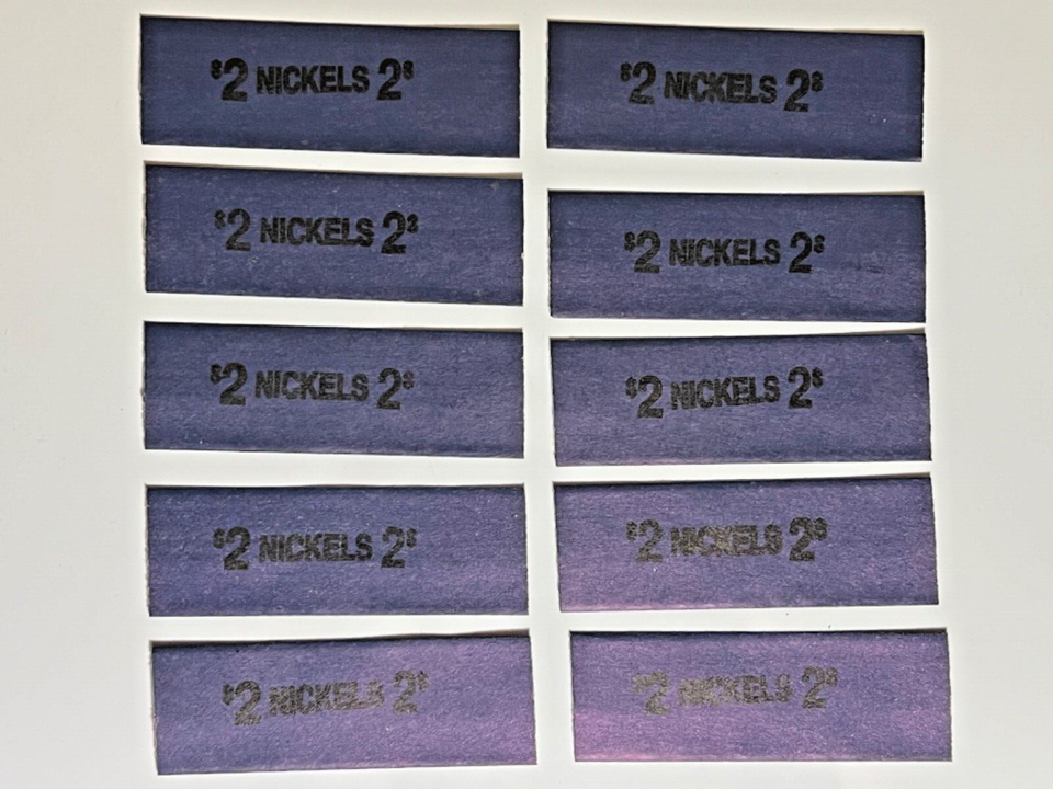 Twenty-Five (25) US $5 Nickels Coin Wrappers Solid Color Blue Flat ...