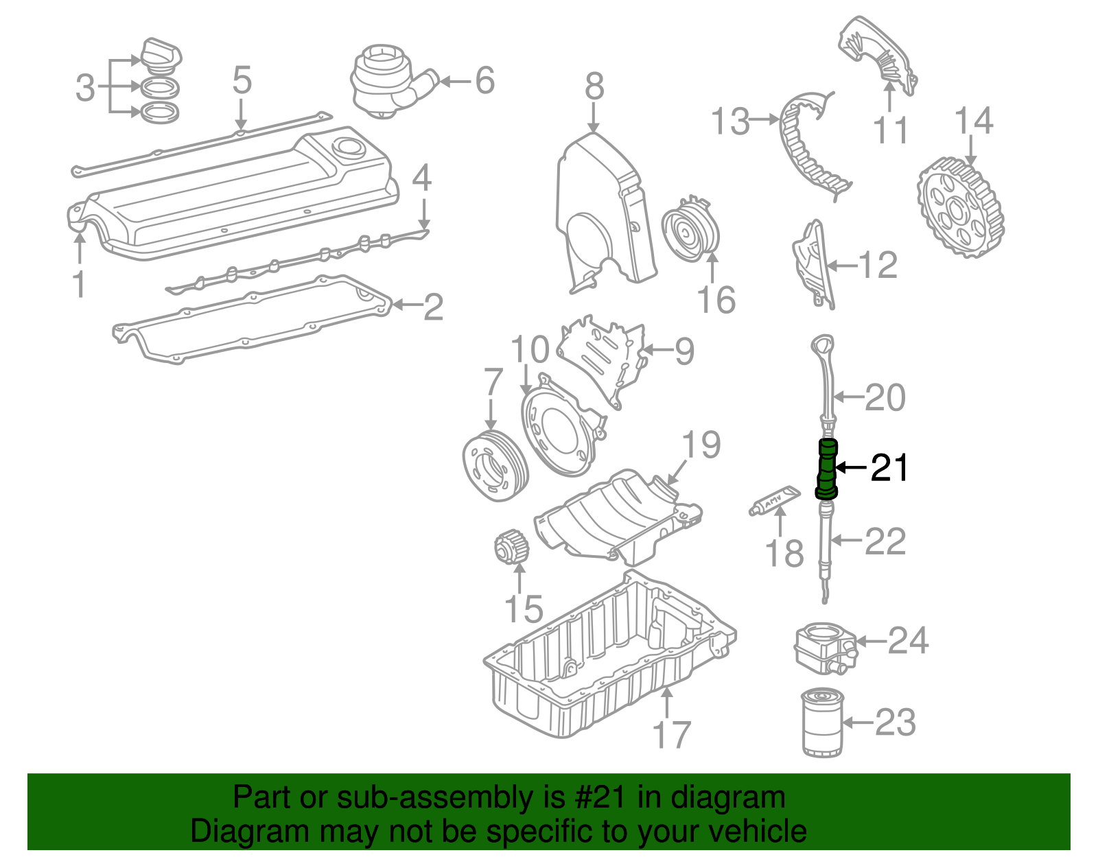 VW Engine Oil Dipstick Funnel Sleeve Tube for Golf Jetta Beetle 2.0l ...