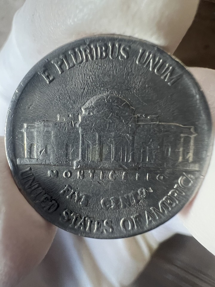 1984 P Jefferson Nickel Mint Mark Error P Filled. Error On Reverse ...