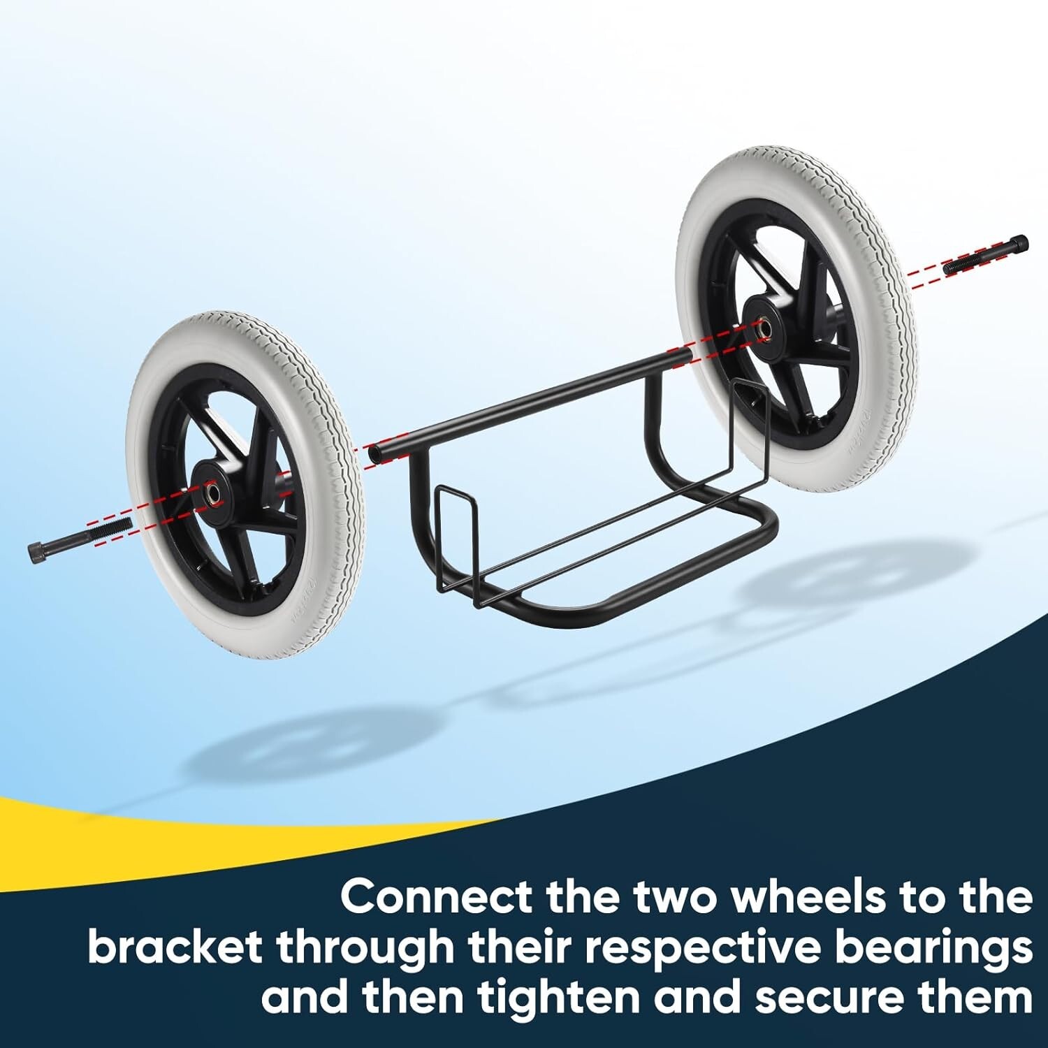 Cooler Cart Kit, Cooler Wheel Kit Includes 12-Inch Wheels, 17in Coolers ...
