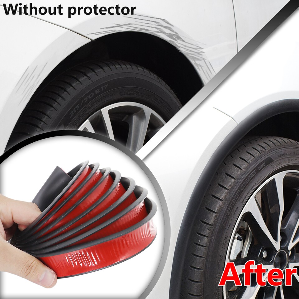 10' Car Wheel Eyebrow Fender Flares Arch Extension Protector Moulding ...