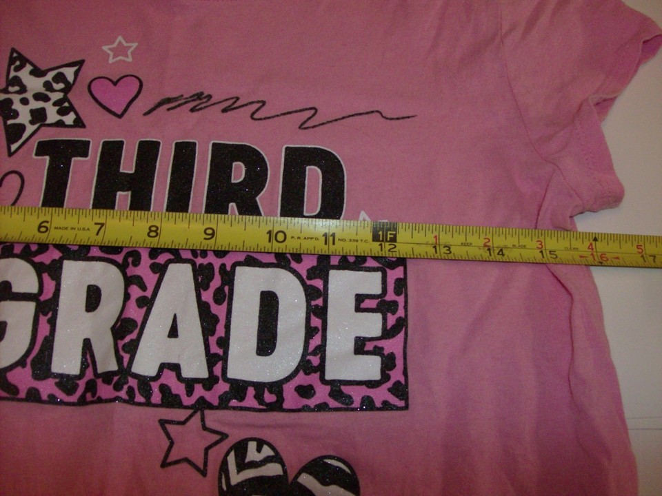Place Brand Pink/Orange 3rd Grade Graphic Tee for Third Grader- Size XL ...